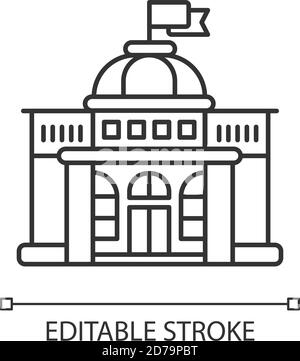 Simple line drawing of a parliament building with large steps, suitable ...