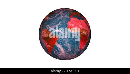 Damage world isolate on white background. Virous attack all over the ...
