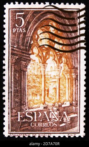 Antique Cistercian monastery in Poblet. Tarragona, Catalunya. Spain ...
