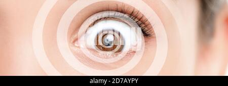 Hypnosis hypnotize spiral over woman face for mind control Stock Photo ...