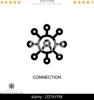 Connection icon from teamwork collection. Simple line element ...