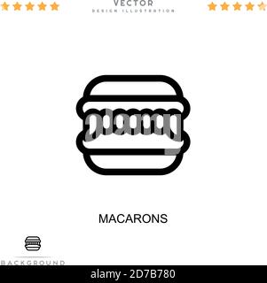 Macaron icon. Simple element from digital disruption collection. Line ...