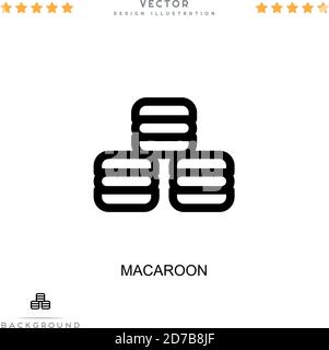 Macaron icon. Simple element from digital disruption collection. Line ...