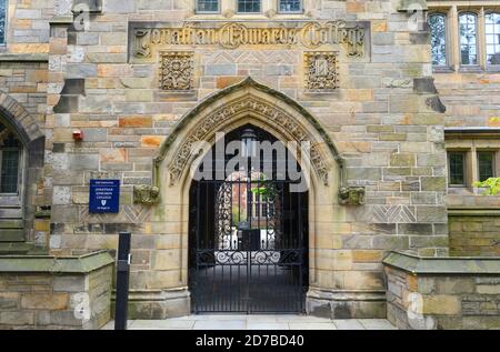 The Jonathan Edwards College Building, at Yale University, in New Haven ...