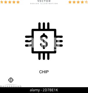 Chip icon. Simple element from technology collection. Line Chip icon ...