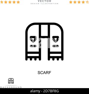 Scarf icon. Simple element from digital disruption collection. Line ...