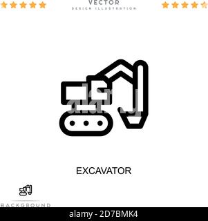Digger icon from industrial collection. Simple line Digger icon for ...