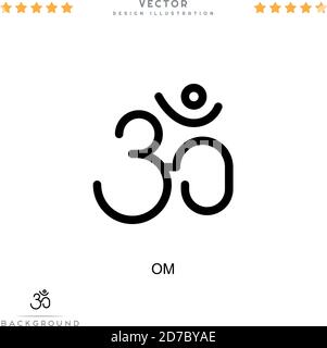 Om icon. Simple element from digital disruption collection. Line Om ...