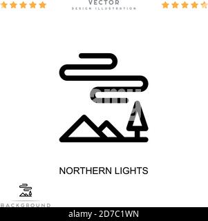 Northern-lights Simple vector icon Stock Vector Image & Art - Alamy