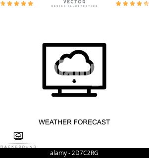 Forecast icon. Line simple icon for templates, web design and ...