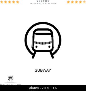 Subway icon. Simple element from digital disruption collection. Line ...