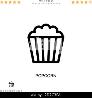 Popcorn icon from fastfood collection. Simple line element Popcorn ...