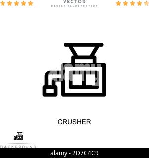 Excavator icon. Simple element from digital disruption collection. Line ...