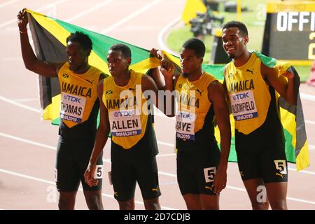 DOHA - QATAR OCT 6: Nathon Allen, Terry Ricardo Thomas, Akeem ...