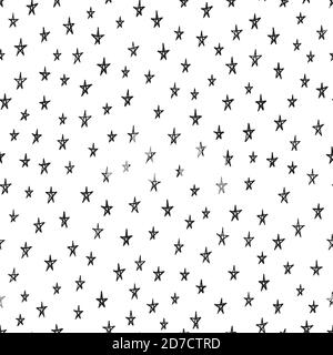 Stars seamless pattern. Hand drawn background celebration. Repeated ...