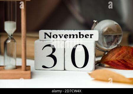 thirtieth day of autumn month calendar september Stock Photo - Alamy