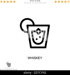Whisky icon. Simple element from digital disruption collection. Line ...