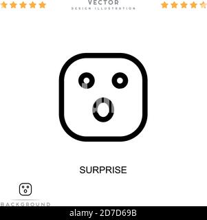 Shocked Person Showing Facial Expression, Vector Cartoon Stick Figure ...
