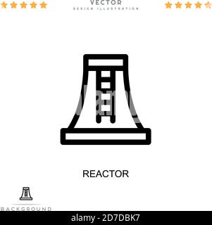 fusion experiment nuclear energy line icon vector illustration Stock ...
