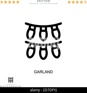 Garland icon from party collection. Simple line element Garland symbol ...