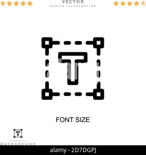 Font letter size smaller icon. Smaller size font. Stock Vector ...
