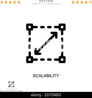 Scalability icon. Simple element from community management collection. Filled Scalability icon ...