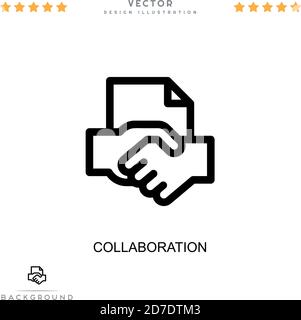 Collaboration icon. Simple element from soft skills icons collection ...