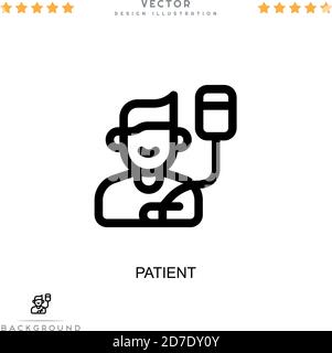 Patient icon. Simple element from medical services collection. Filled ...