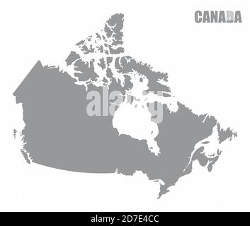 Canada map. gray country map and flag 3d illustration vector Stock ...