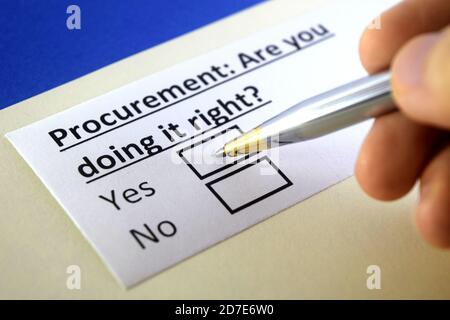 One person is answering question about procurement. He thinks he is ...