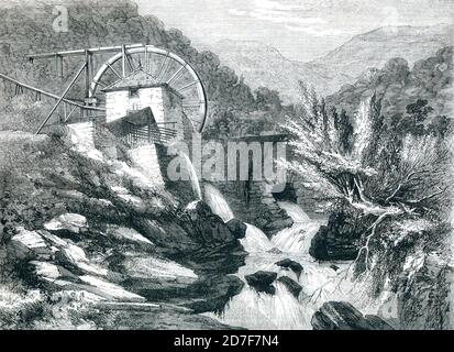 The crushing mill of Vigra gold mine, beside the Hirgwm river in North ...