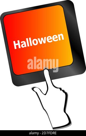 Halloween key on computer keyboard keys isolated Stock Photo - Alamy