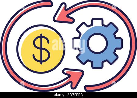 Cost analysis RGB color icon Stock Vector Image & Art - Alamy