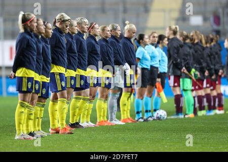 Sweden's national soccer team during a training session ahead of the ...