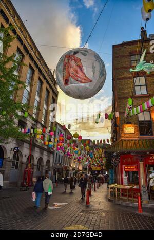 A lantern installation seen in London's Chinatown ahead of the global ...