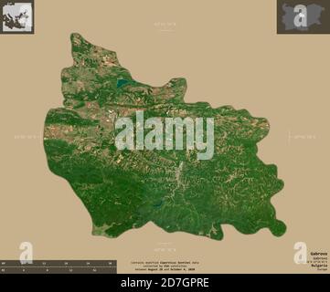 Gabrovo, province of Bulgaria. High resolution satellite map Stock ...