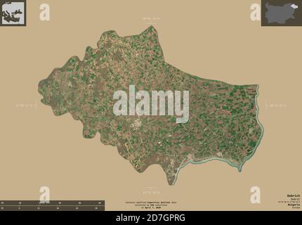 Dobrich, province of Bulgaria. High resolution satellite map. Locations ...