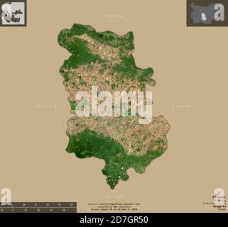 Plovdiv, province of Bulgaria. High resolution satellite map. Locations ...