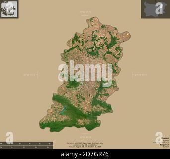 Shumen, province of Bulgaria. High resolution satellite map. Locations ...