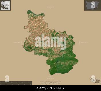 Veliko Tarnovo, province of Bulgaria. High resolution satellite map ...