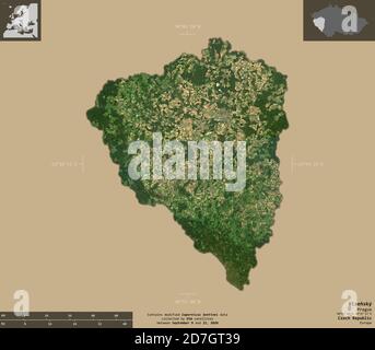 Plzensky, region of Czech Republic. High resolution satellite map Stock ...