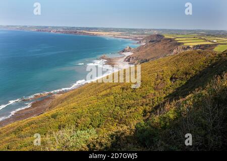 Cornish coastal scenery near Wanson Mouth, UK Stock Photo - Alamy