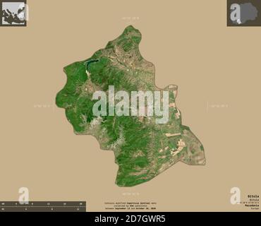 Bitola, municipality of Macedonia. High resolution satellite map Stock ...