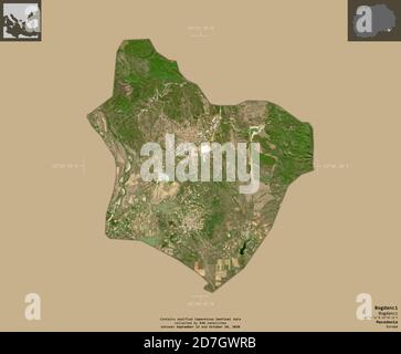 Bogdanci, municipality of Macedonia. High resolution satellite map ...