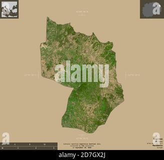 Delcevo, municipality of Macedonia. High resolution satellite map ...