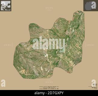 Rosoman, municipality of Macedonia. High resolution satellite map ...