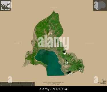 Resen, municipality of Macedonia. High resolution satellite map ...