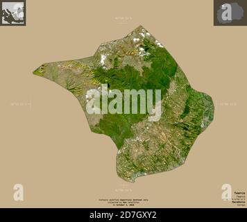 Tearce, municipality of Macedonia. High resolution satellite map ...