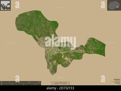 Valandovo, municipality of Macedonia. High resolution satellite map ...