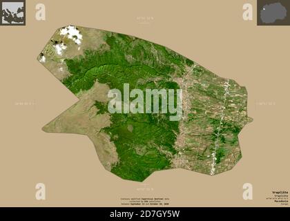 Vrapciste, municipality of Macedonia. High resolution satellite map ...
